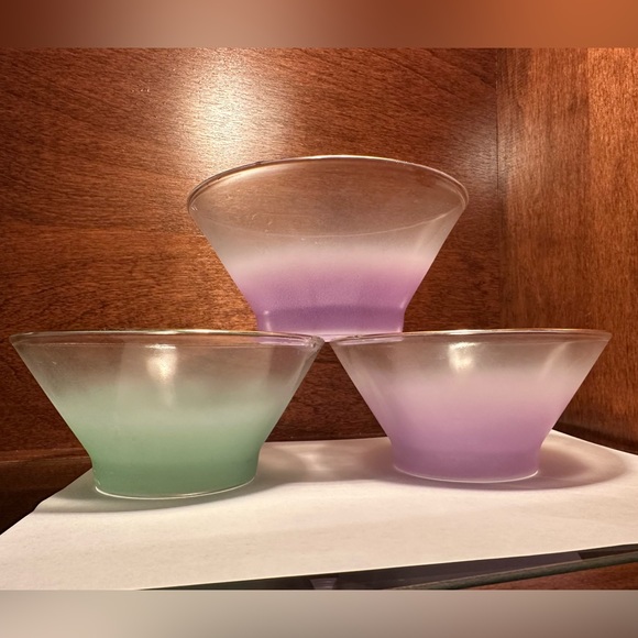 Kitchen | Vintage 196s Blendo Frosted Snack Bowls Set Of 3 | Poshmark